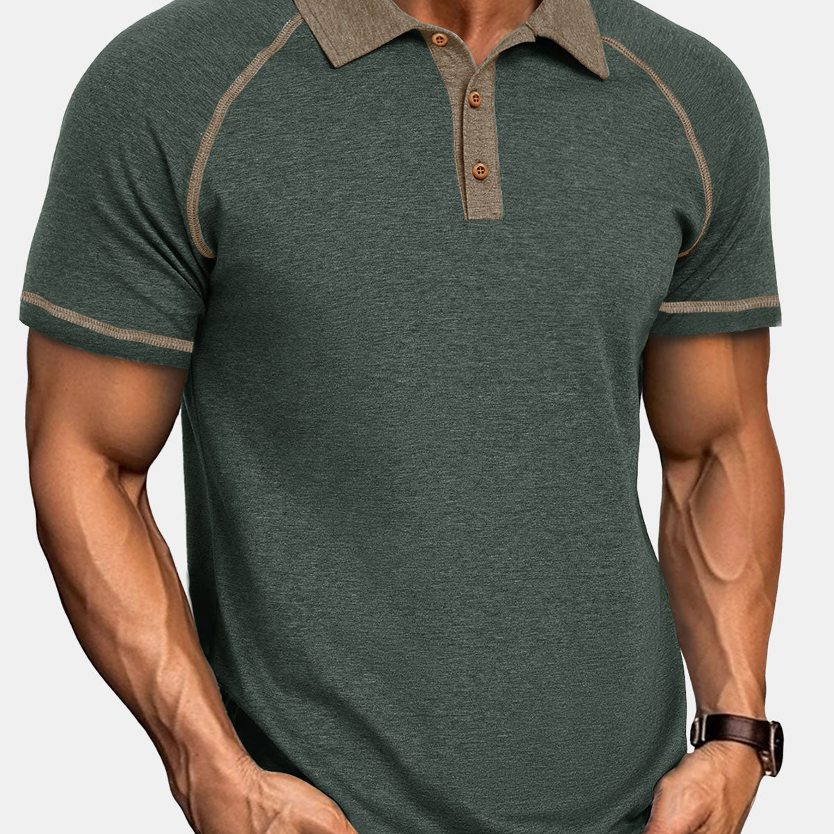 Men's Two-tone Short Sleeve Polo Shirt – joliplacard