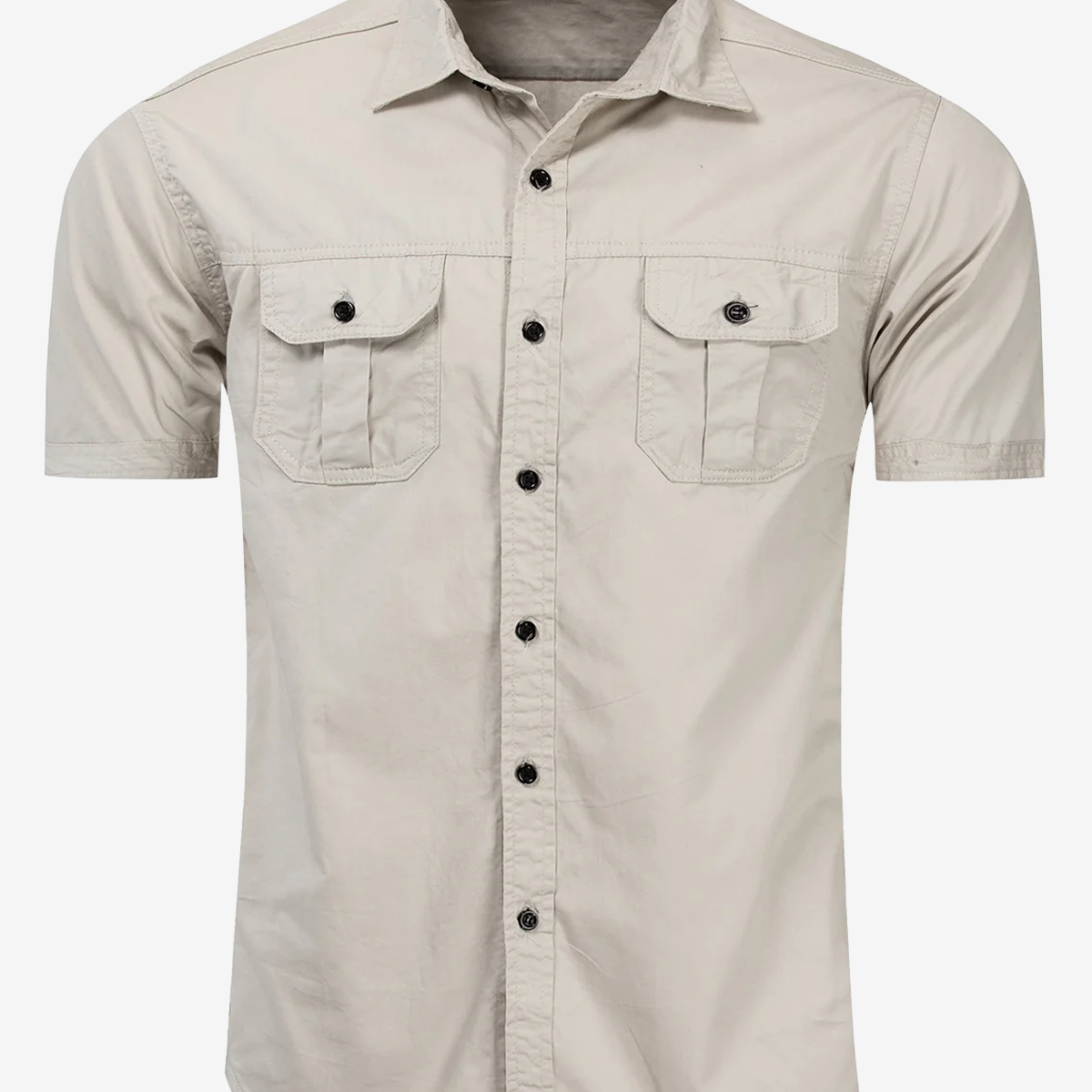 Men's Casual Outdoor Pocket Cotton Short Sleeve Shirt – joliplacard